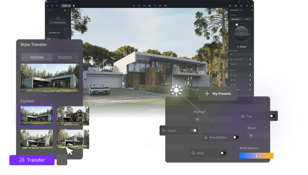 The all-in-one D5 workflow: D5 Render, D5 Lite, and D5 Works