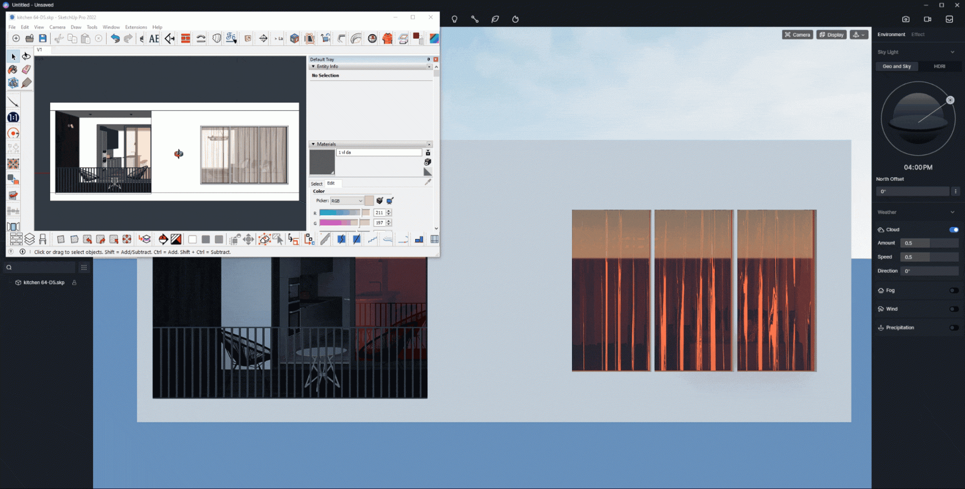 Best practices of interior lighting for SketchUp